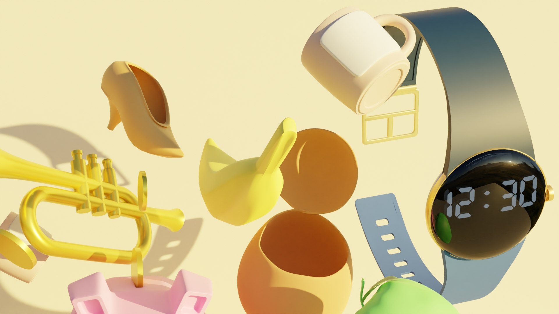 Basic 3D Object Floating 3D Model - Low Poly 3D Model - TurboSquid 1975398