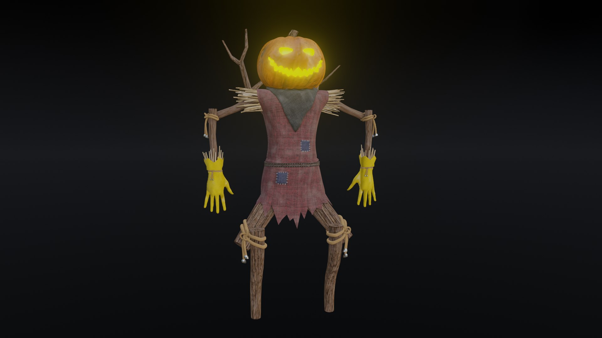 3D Model Scarecrow Rigged - TurboSquid 2020081