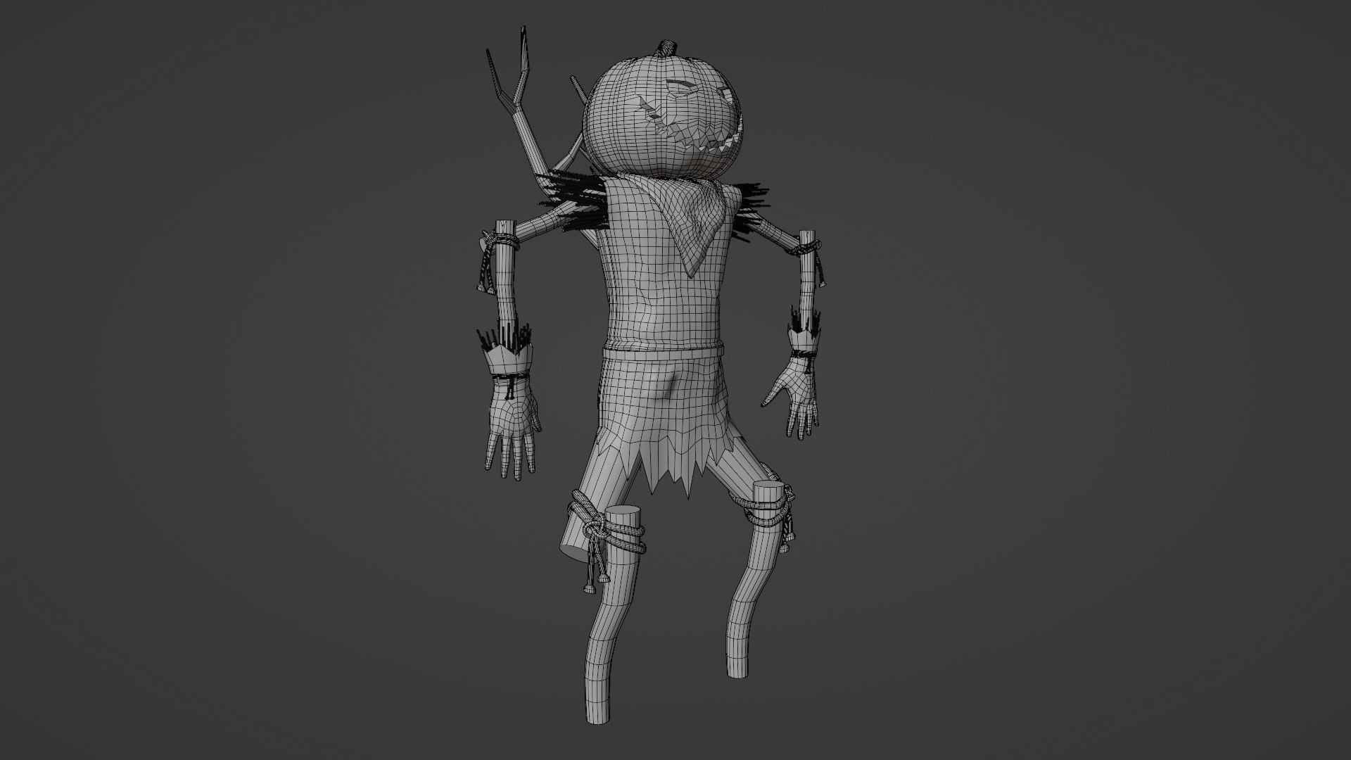 3D Model Scarecrow Rigged - TurboSquid 2020081