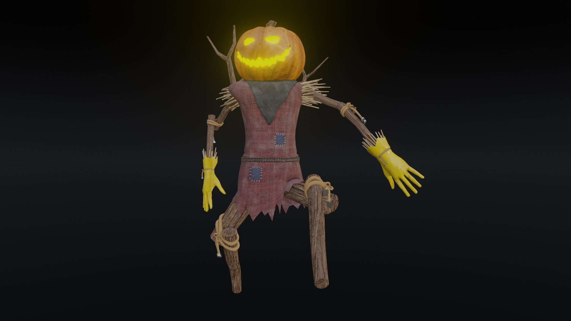 3D Model Scarecrow Rigged - TurboSquid 2020081