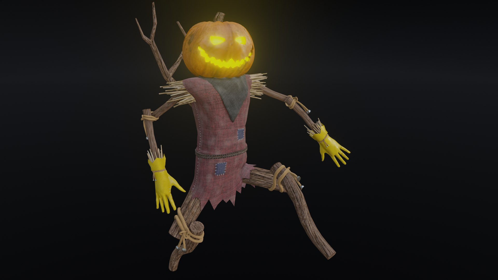 3D Model Scarecrow Rigged - TurboSquid 2020081