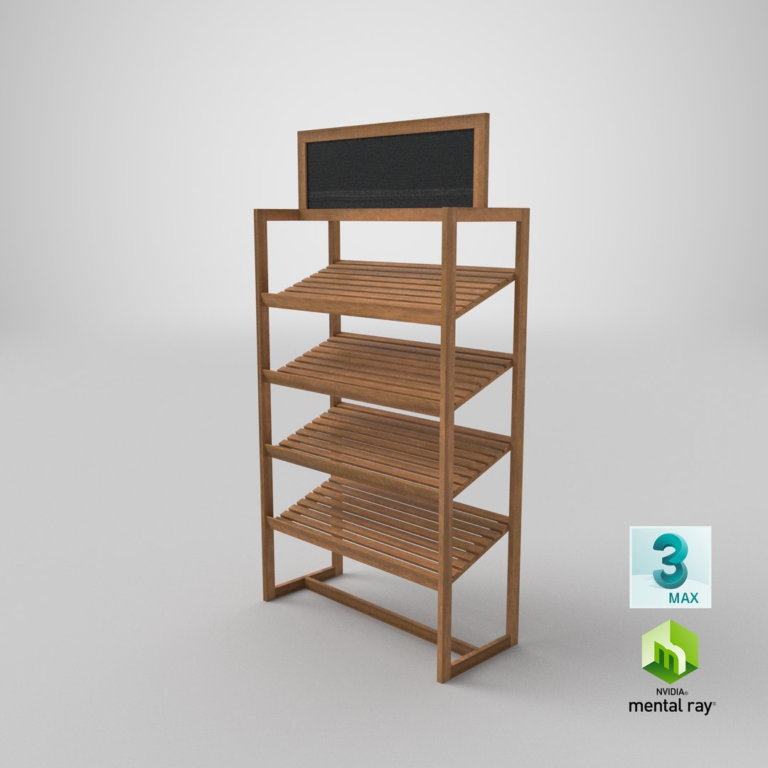 3D Bread Display Rack Standing model - TurboSquid 1975622