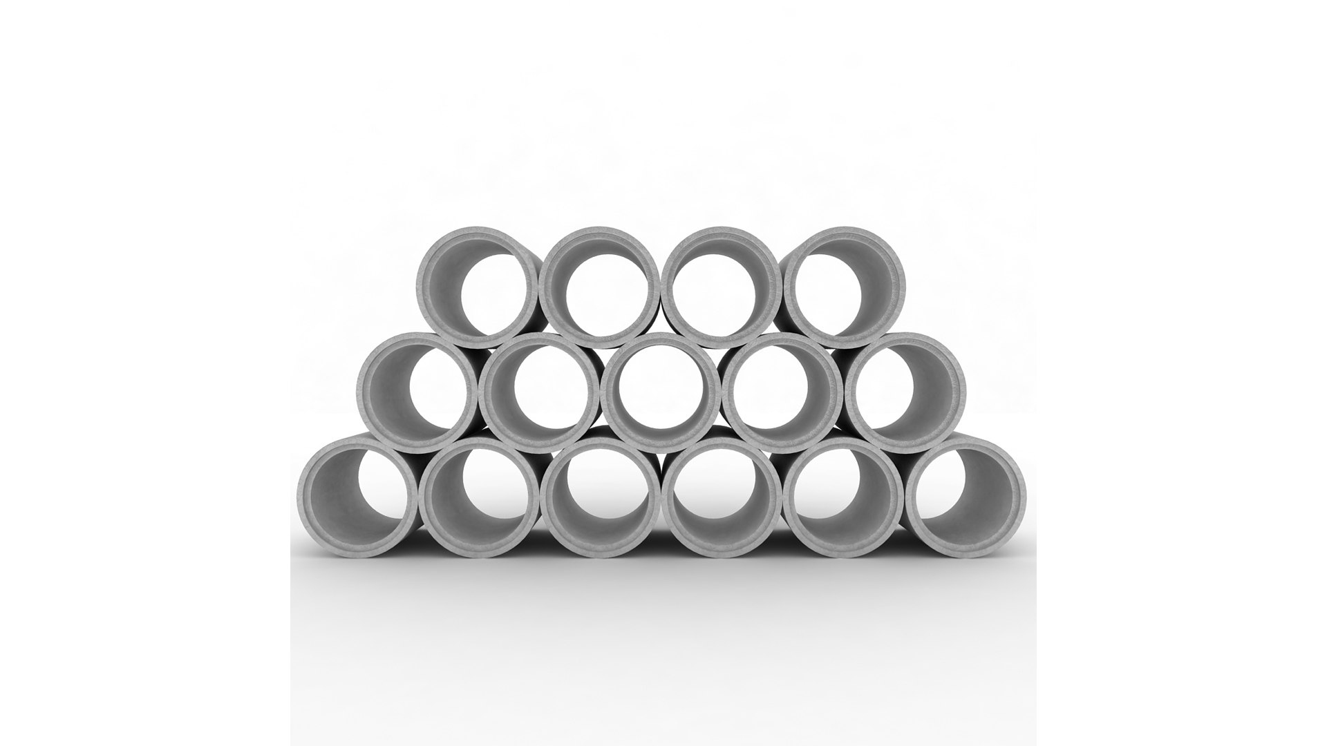 Concrete Pipes Stack 3D model - TurboSquid 2006526