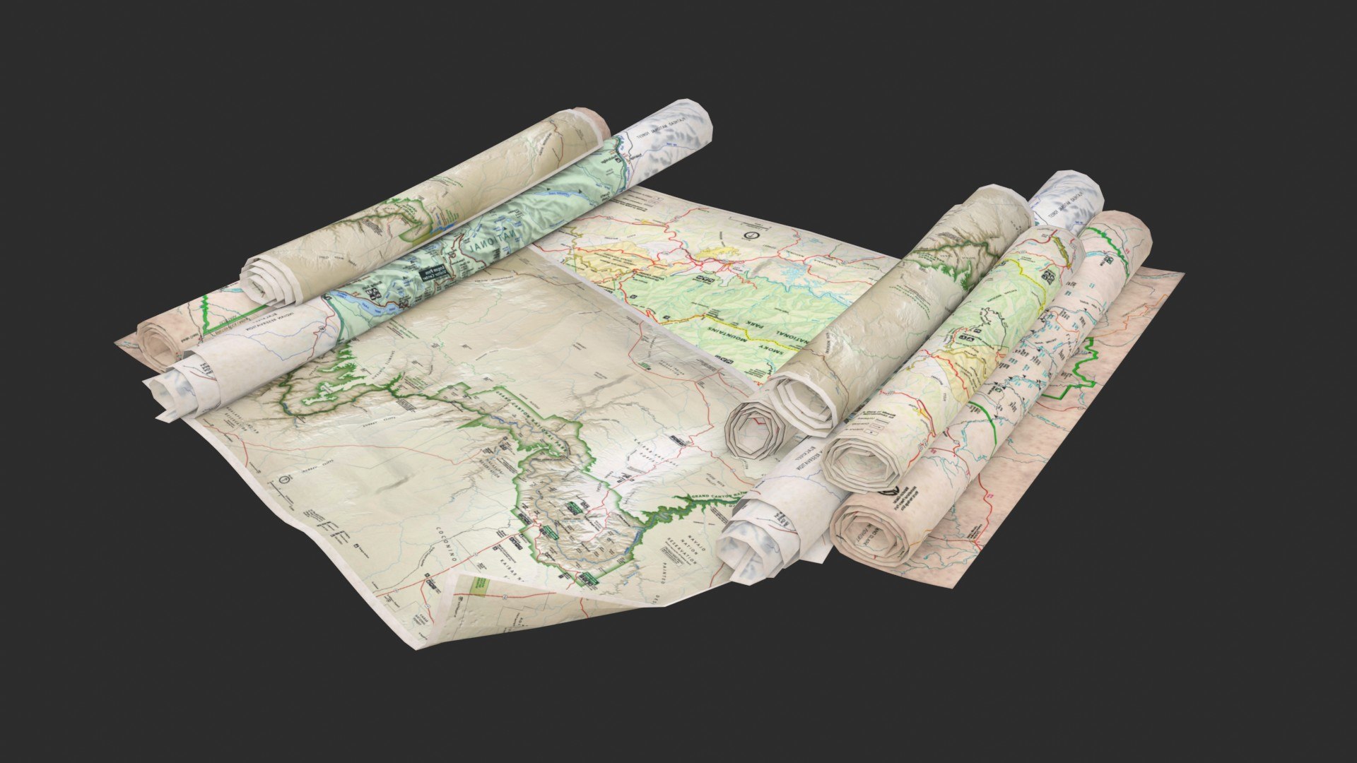 3D Touristic Maps Assets model - TurboSquid 1982442