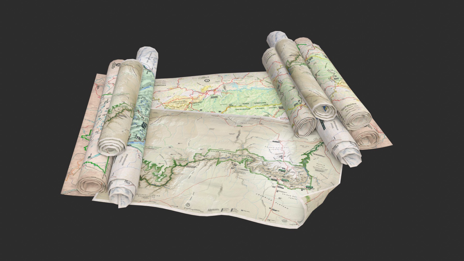 3D Touristic Maps Assets model - TurboSquid 1982442