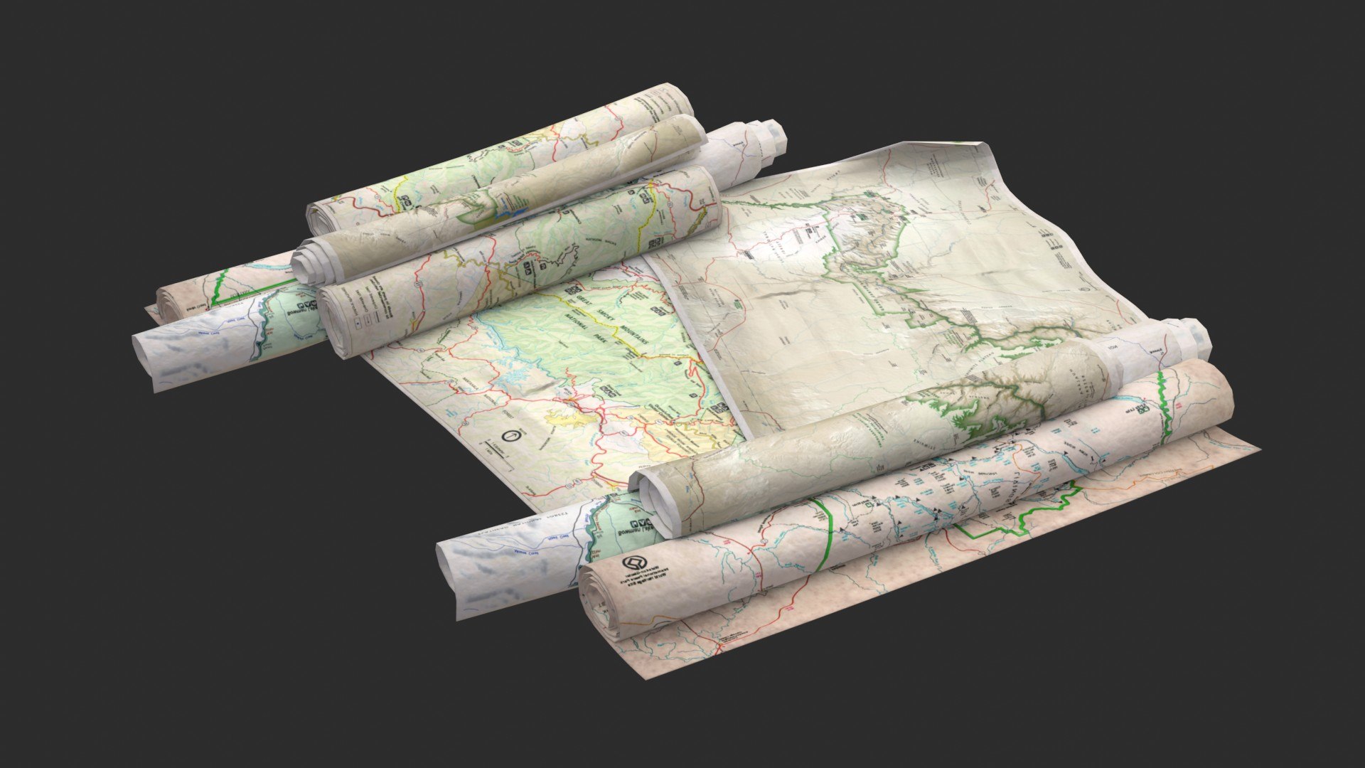 3D Touristic Maps Assets model - TurboSquid 1982442