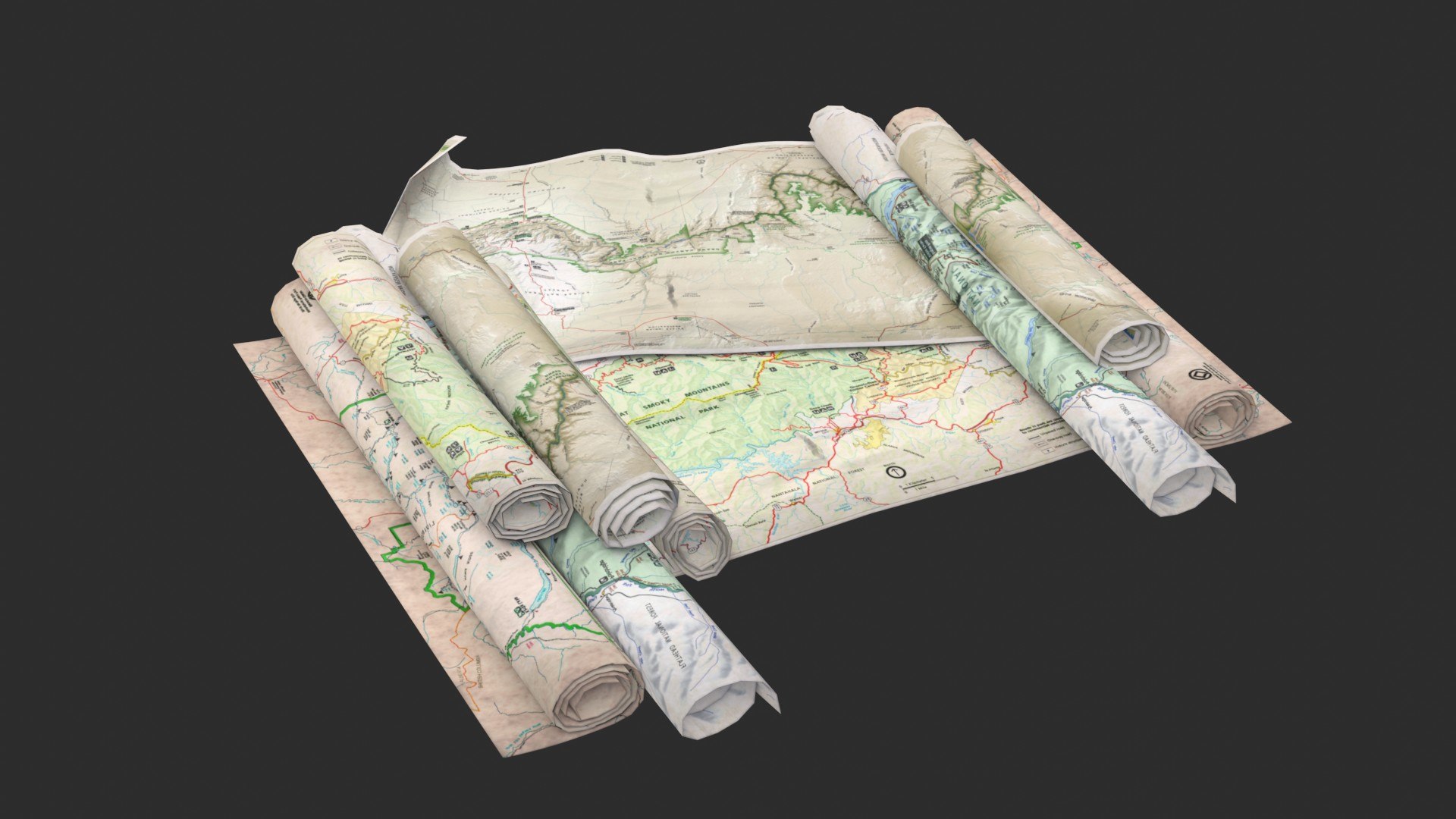 3D Touristic Maps Assets model - TurboSquid 1982442