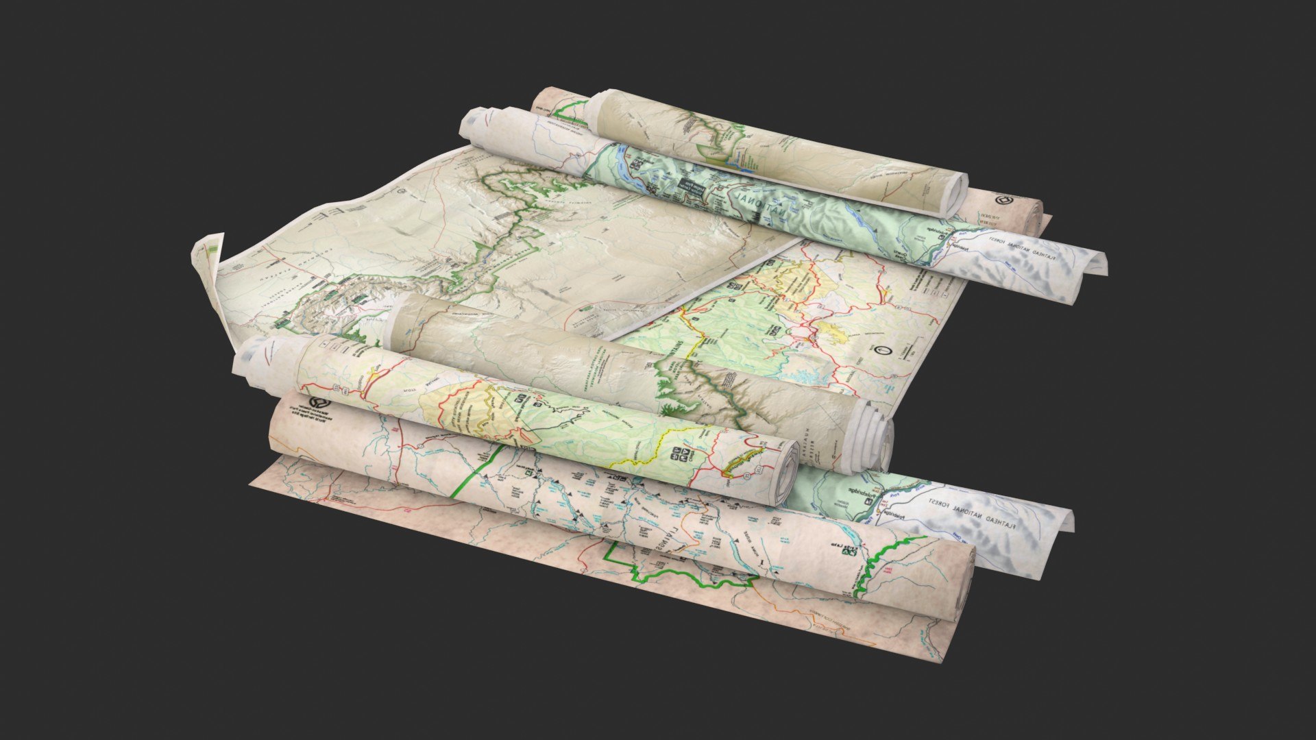 3D Touristic Maps Assets model - TurboSquid 1982442