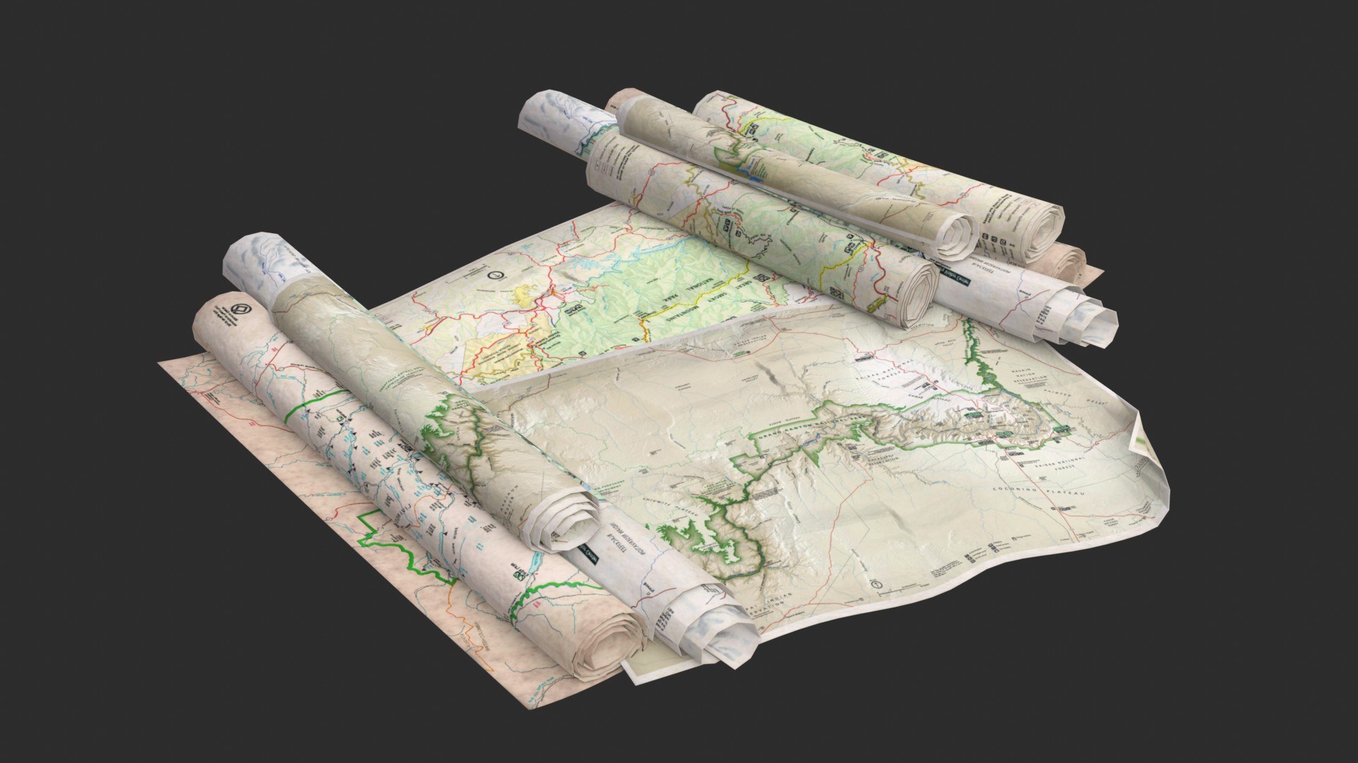 3D Touristic Maps Assets model - TurboSquid 1982442