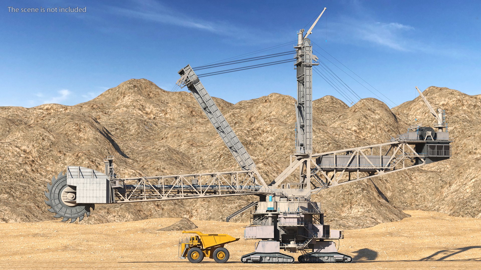 Mining Multi Bucket Wheel Excavator with Heavy Duty Dump Truck Liebherr ...