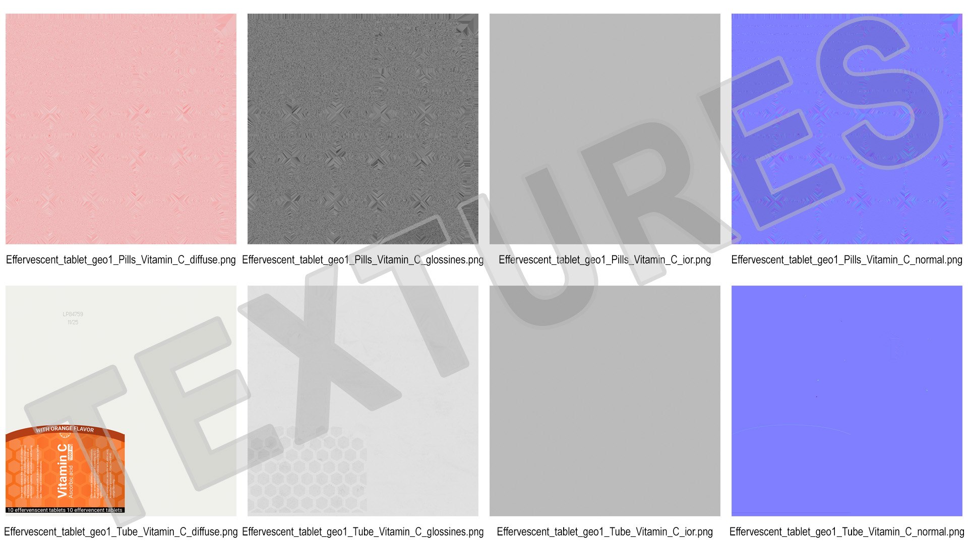 3D Vitamin C Tube Packaging 10 Tabs Open - TurboSquid 2211445