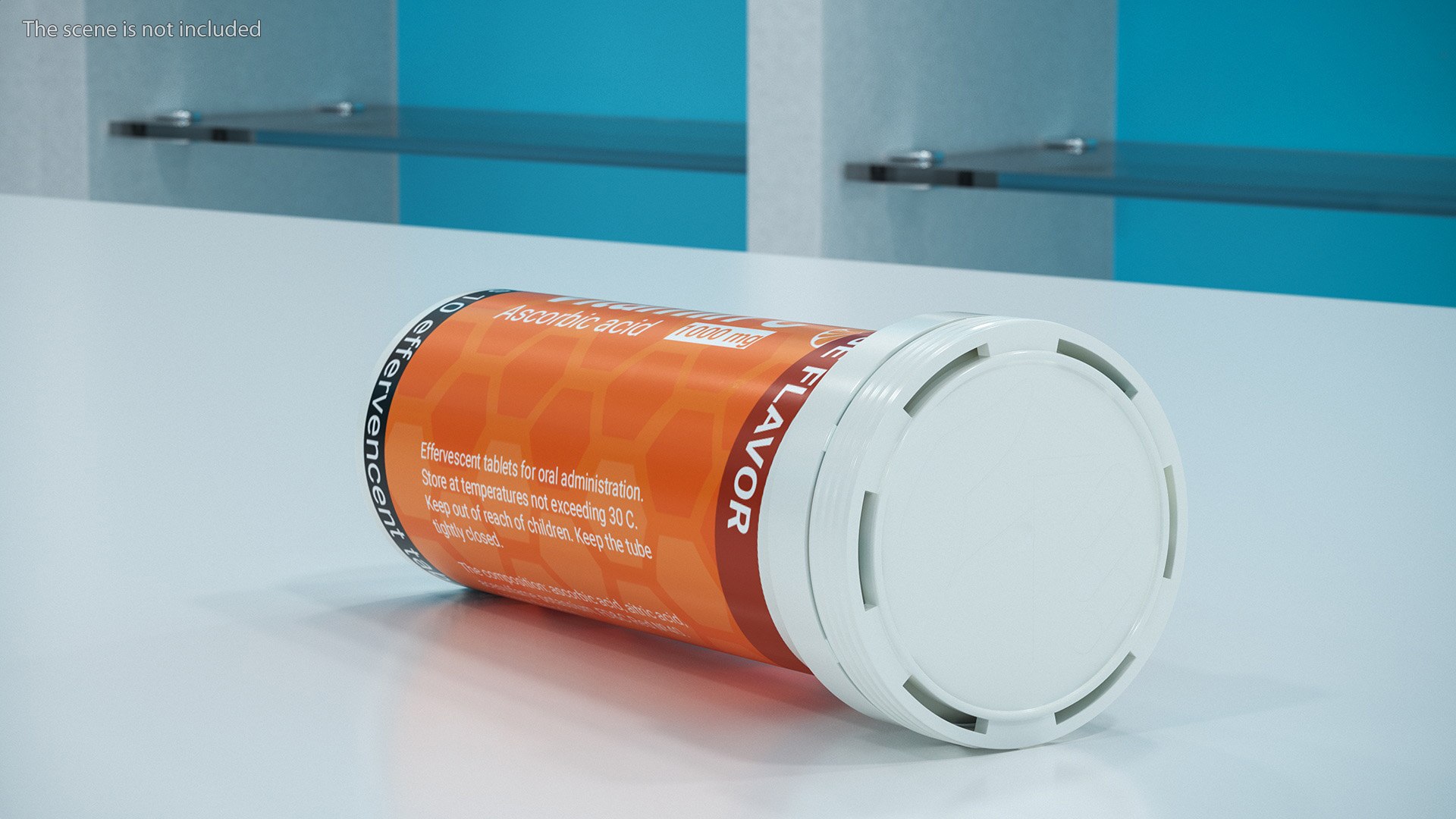 3D Vitamin C Tube Packaging 10 Tabs Open - TurboSquid 2211445