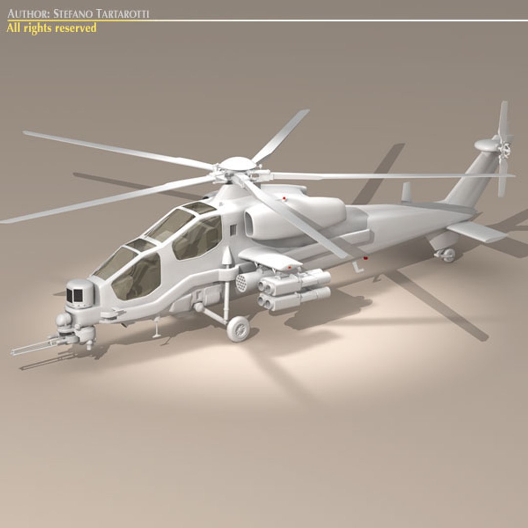 3dsmax Agusta A129 Mangusta Helicopter