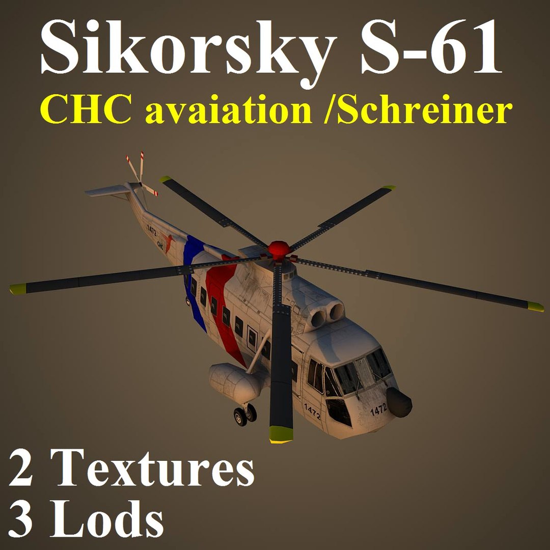 Sikorsky Chc Helicopter 3d Max
