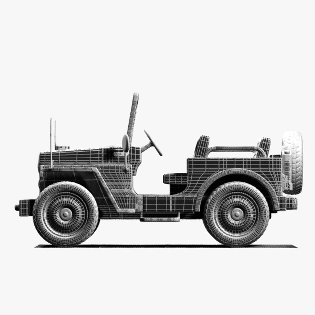 Military jeep toon model - TurboSquid 1548712