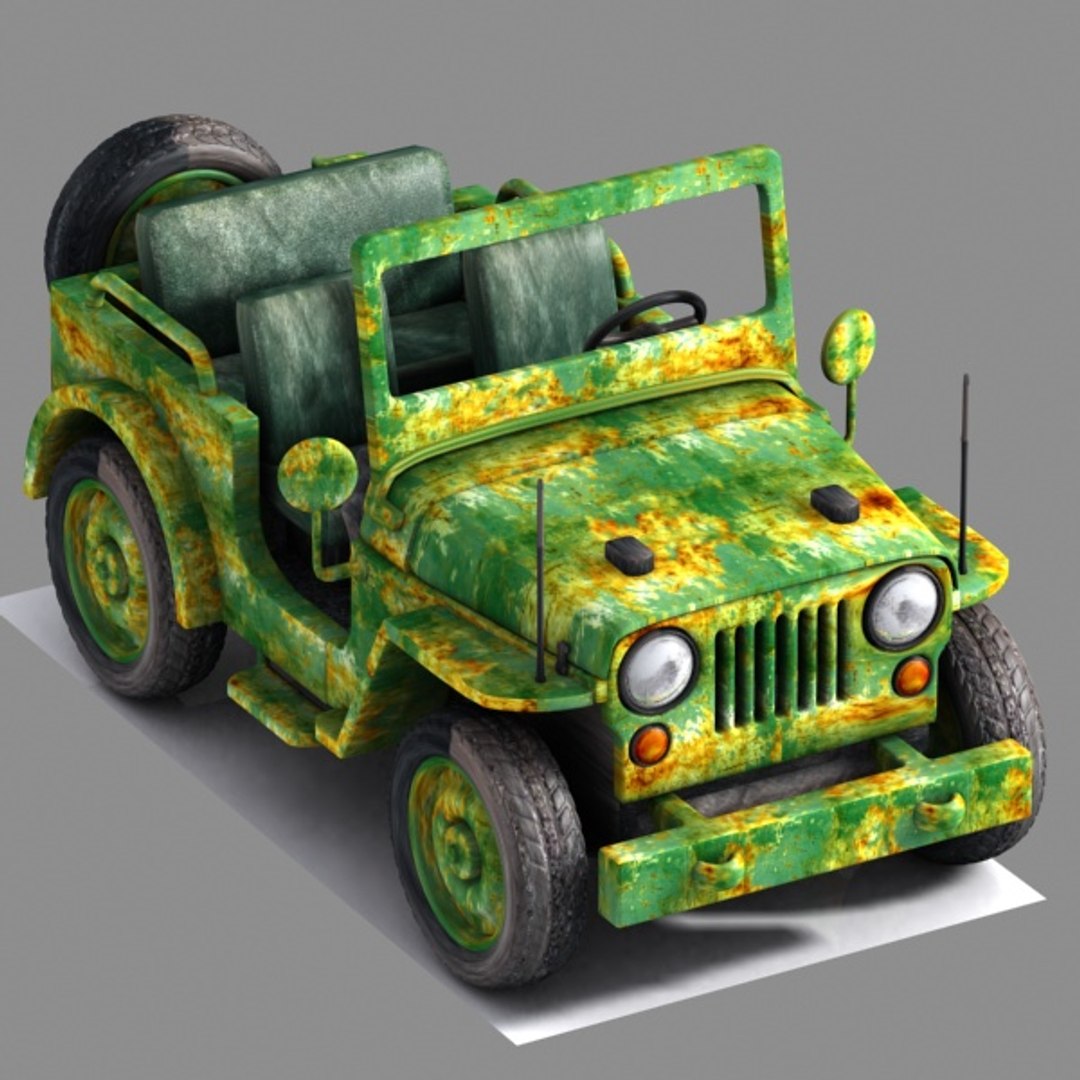 Military jeep toon model - TurboSquid 1548712