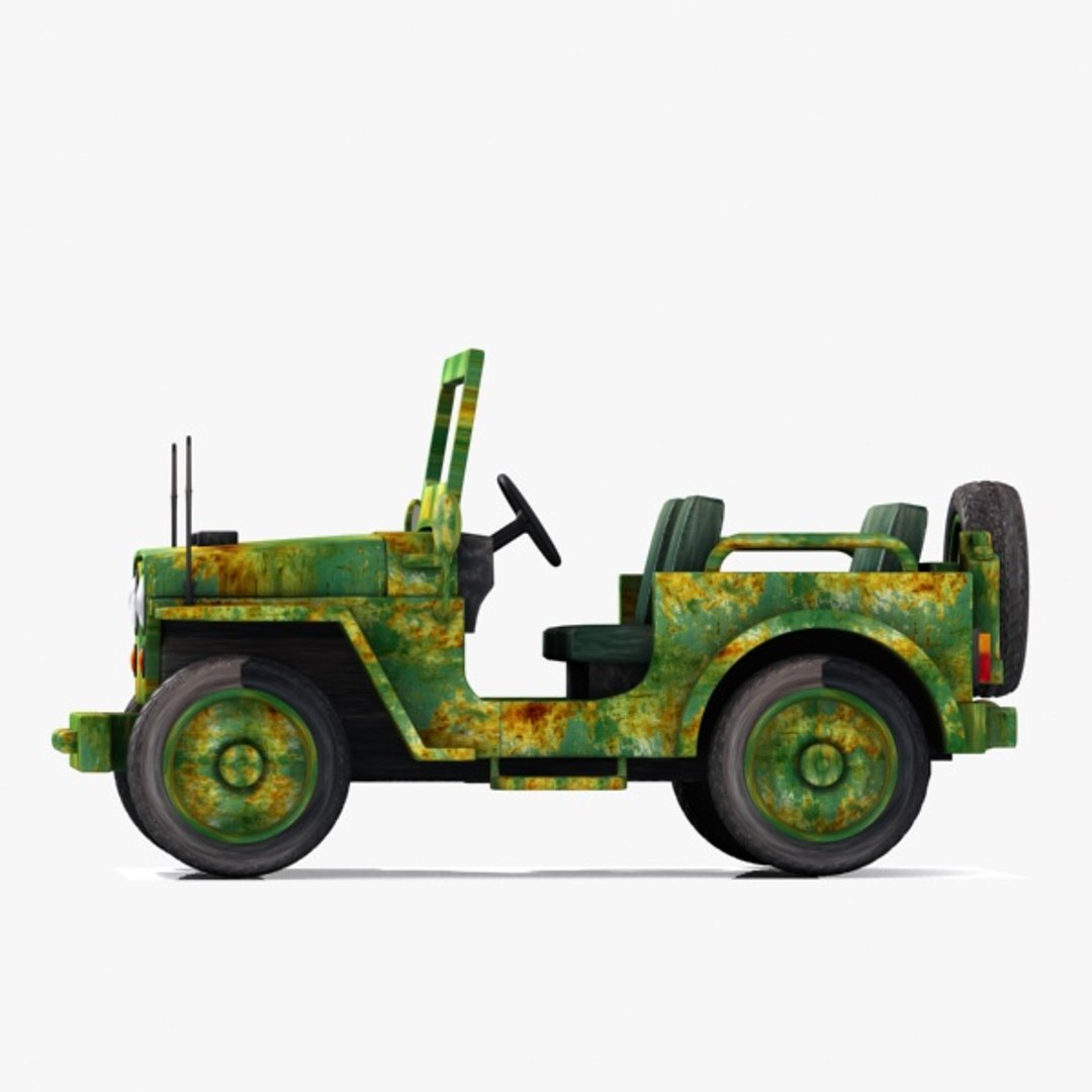 Military jeep toon model - TurboSquid 1548712