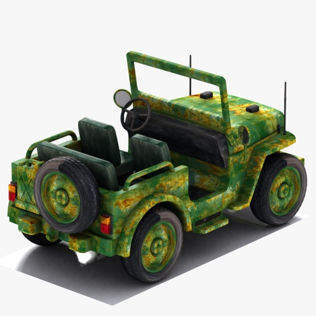 Military jeep toon model - TurboSquid 1548712