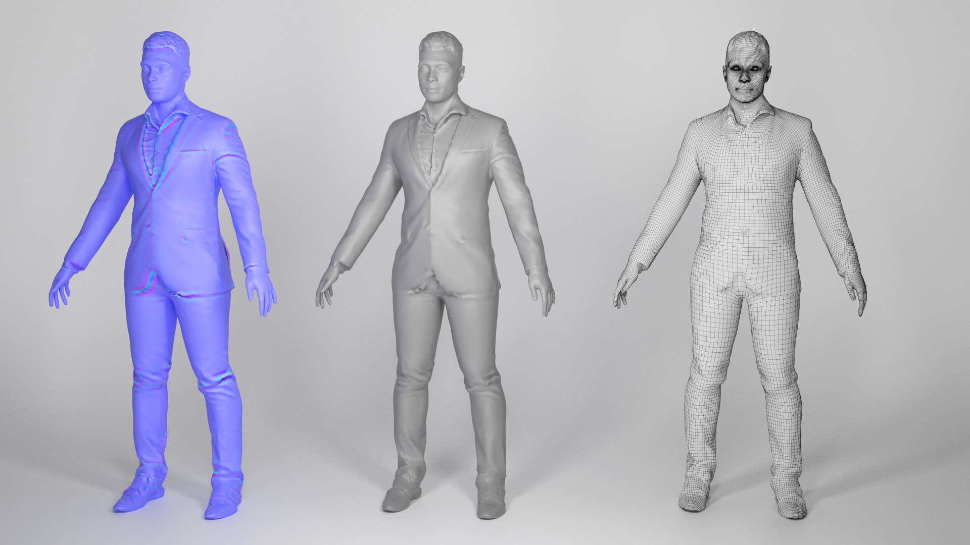 3D Photogrammetry Man A-pose Body Character - TurboSquid 1583832