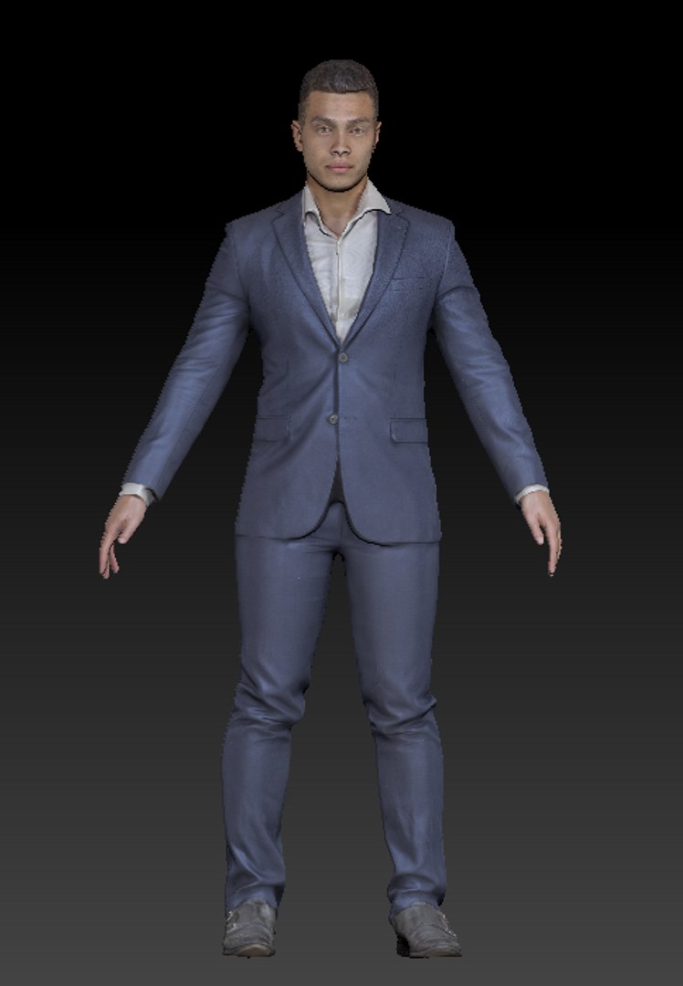 3D Photogrammetry Man A-pose Body Character - TurboSquid 1583832