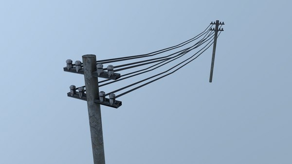 modelo 3d Poste electrico - TurboSquid 1729139