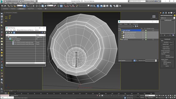 3D Door Lock Steel V01 model - TurboSquid 1715602