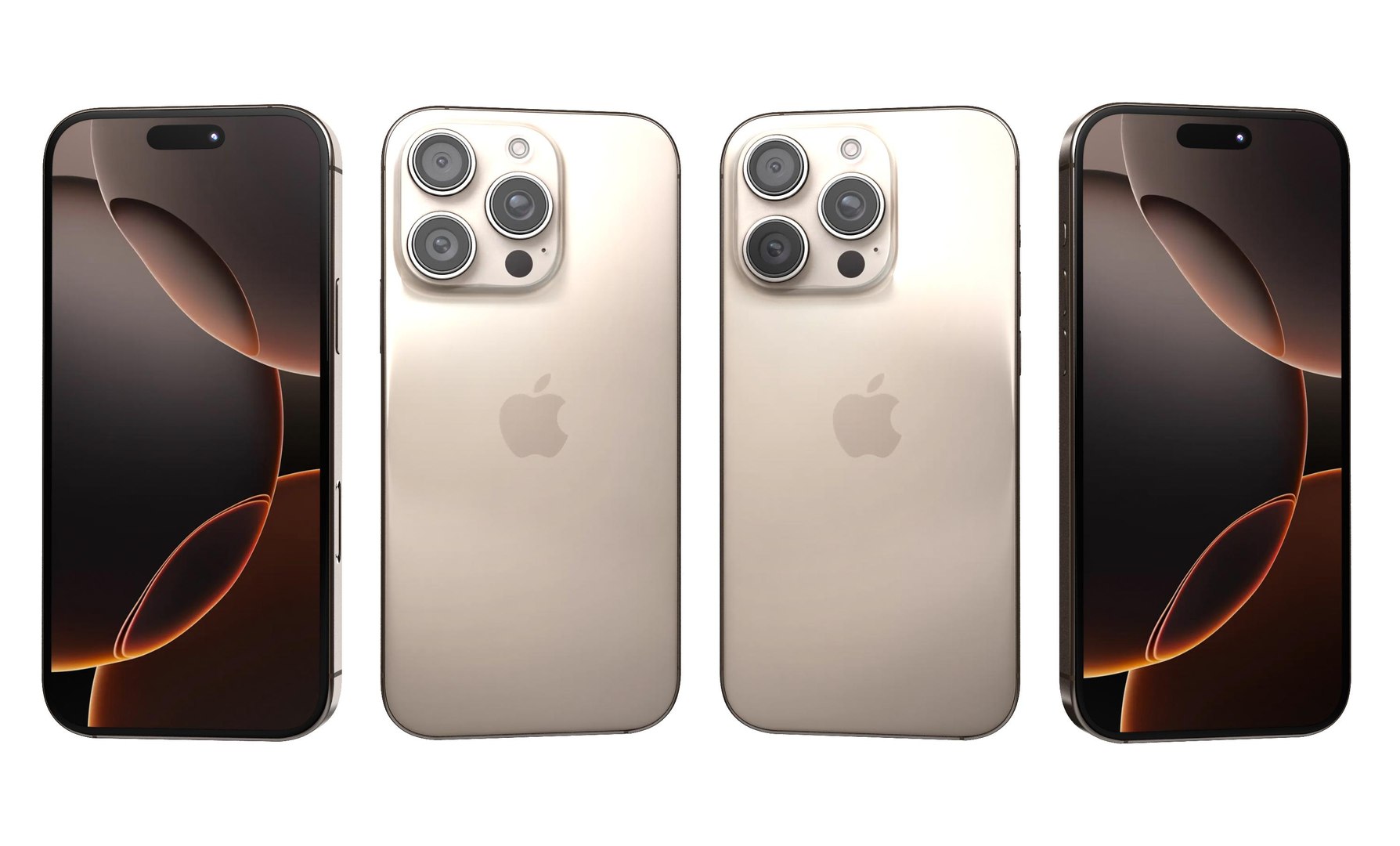 3D Apple IPhone 16 Pro Desert Titanium - TurboSquid 2281817