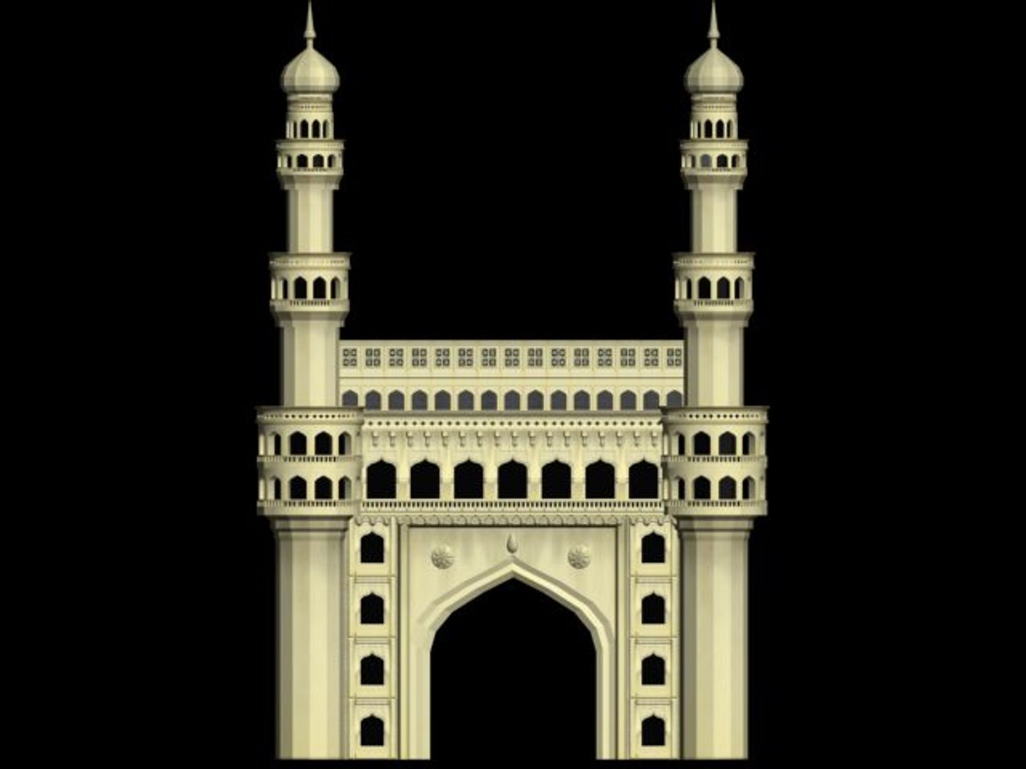 3d Architecture Charminar
