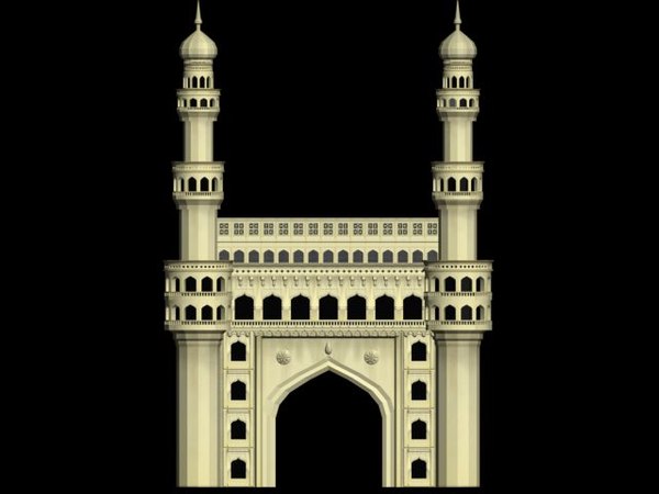3d architecture charminar
