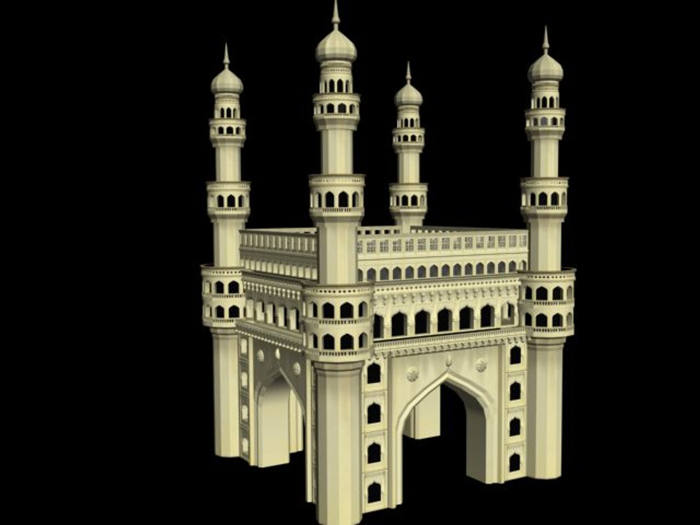 3d Architecture Charminar