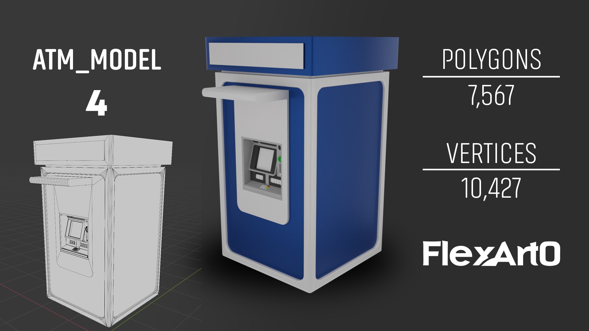 3D Model ATM Machine Version 4 - TurboSquid 2227397