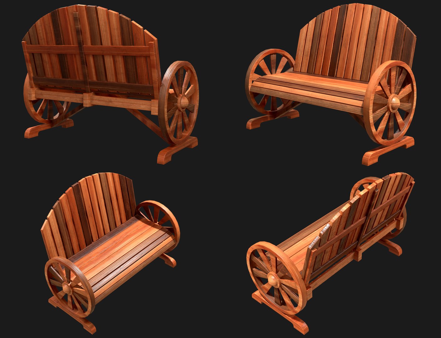 3D Garden Bench 2 Model - TurboSquid 2308197