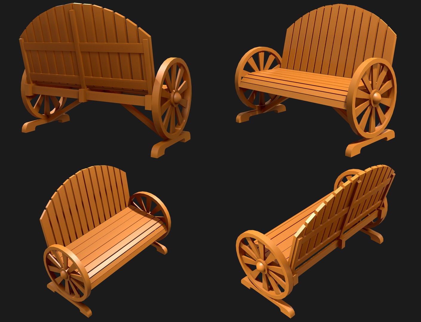 3D Garden Bench 2 Model - TurboSquid 2308197