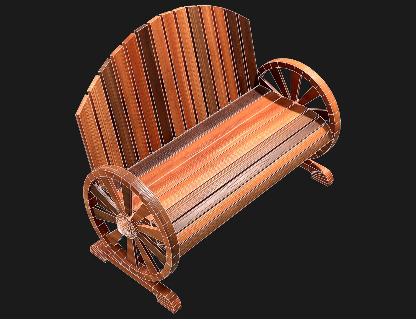 3D Garden Bench 2 Model - TurboSquid 2308197