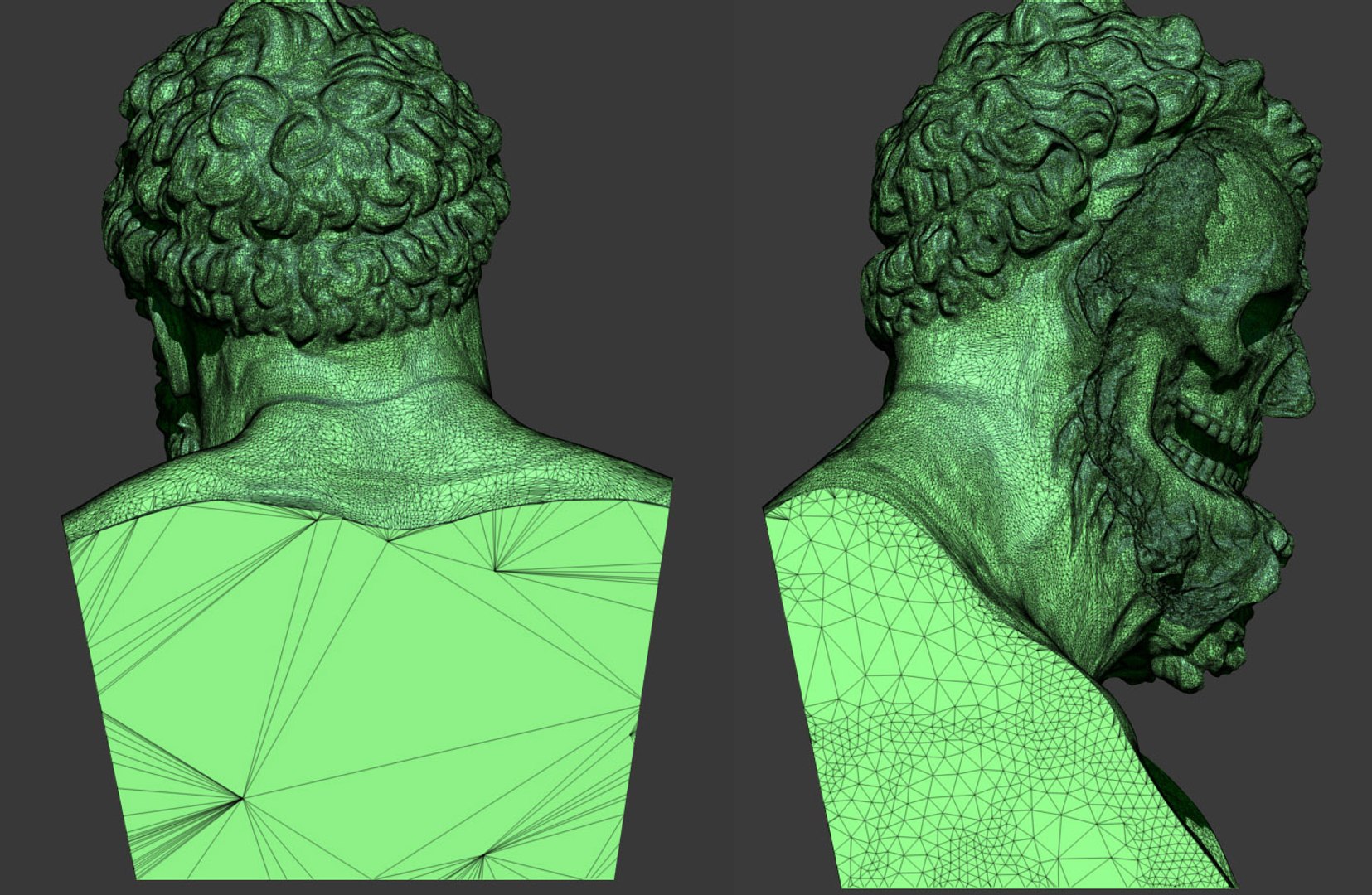 3D Model Hercules Ripped Face Bust - TurboSquid 1397537