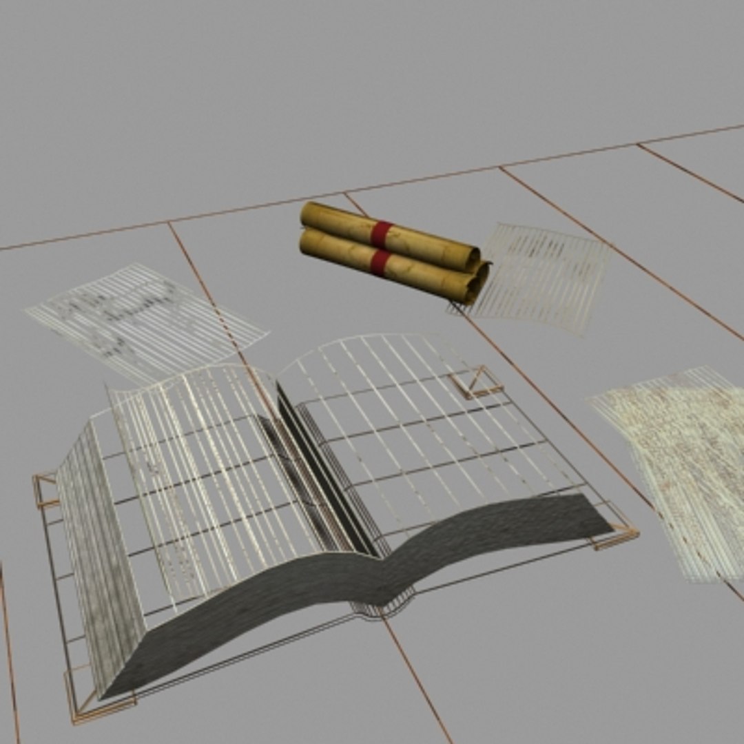 Book Papers 3d Model