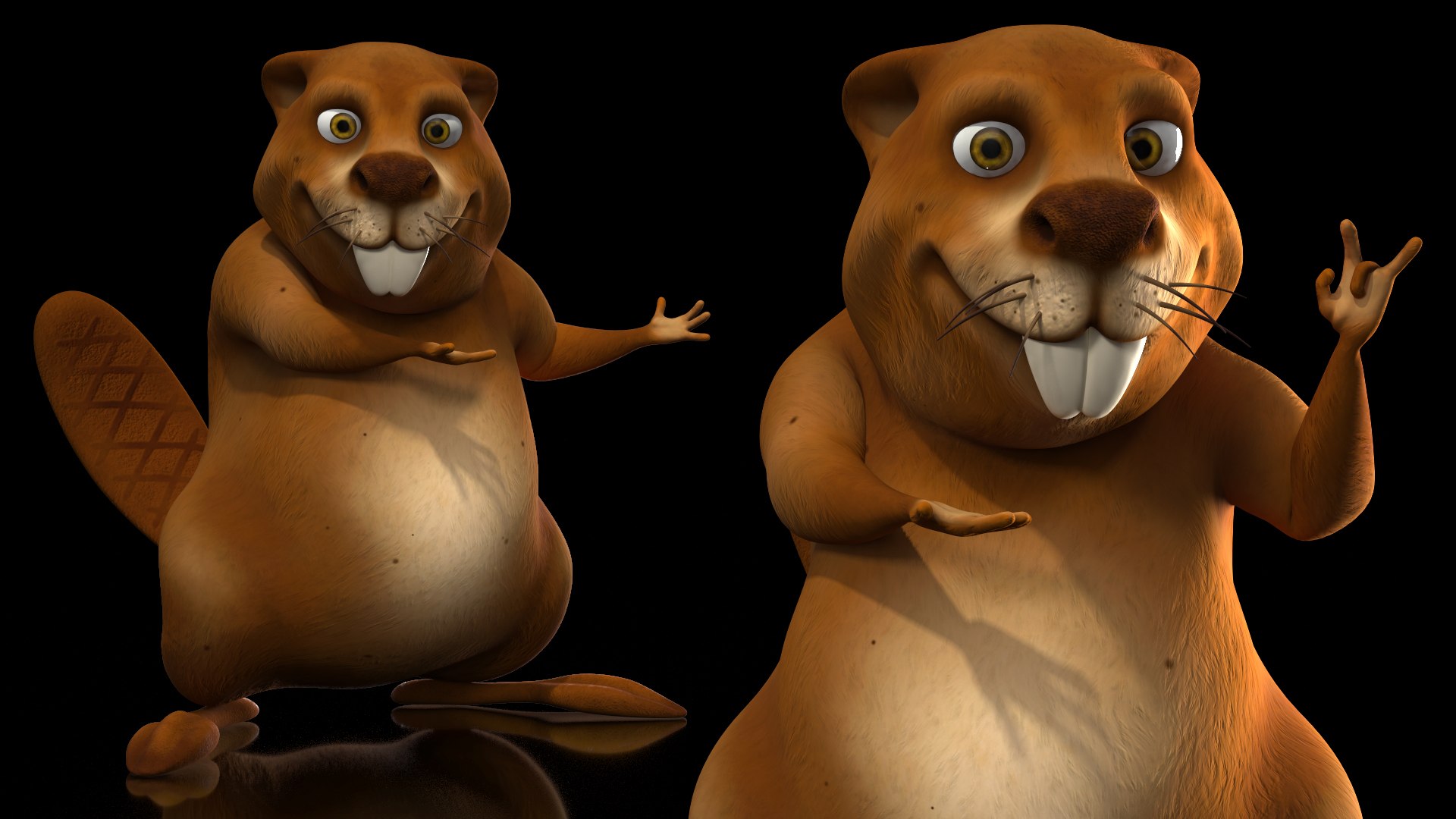 Cartoon Beaver Rigged 3D Model - TurboSquid 1808202