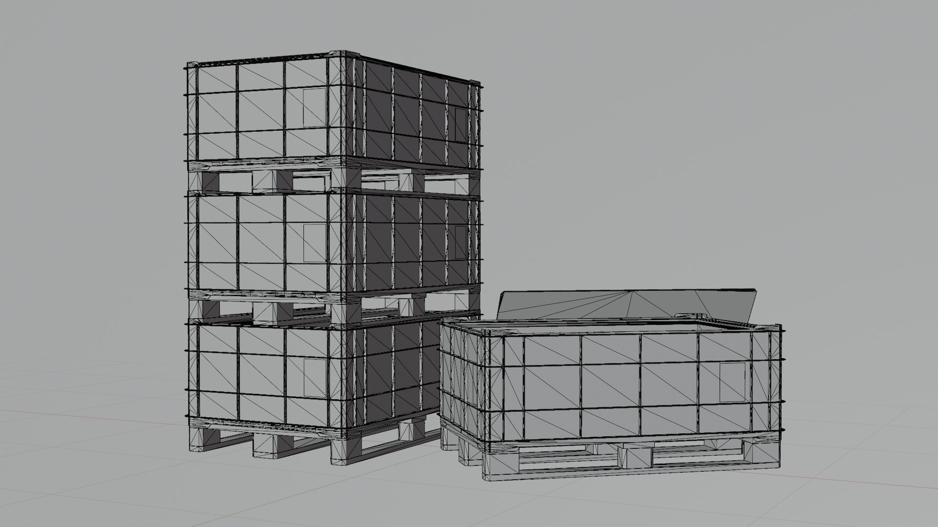 3D Industrial Plastic Container Or Box S Model - TurboSquid 2056357