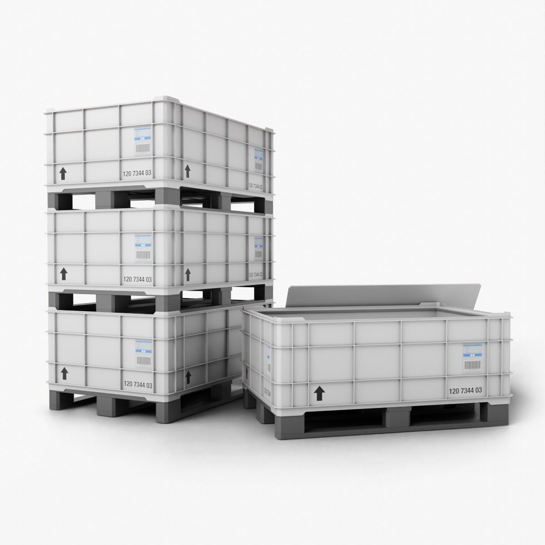 3D Industrial Plastic Container Or Box S Model - TurboSquid 2056357