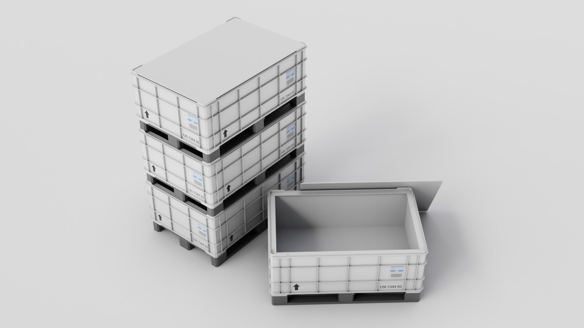 3D Industrial Plastic Container Or Box S Model - TurboSquid 2056357