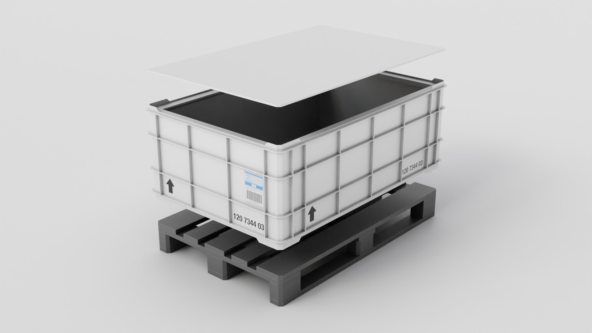 3D Industrial Plastic Container Or Box S Model - TurboSquid 2056357