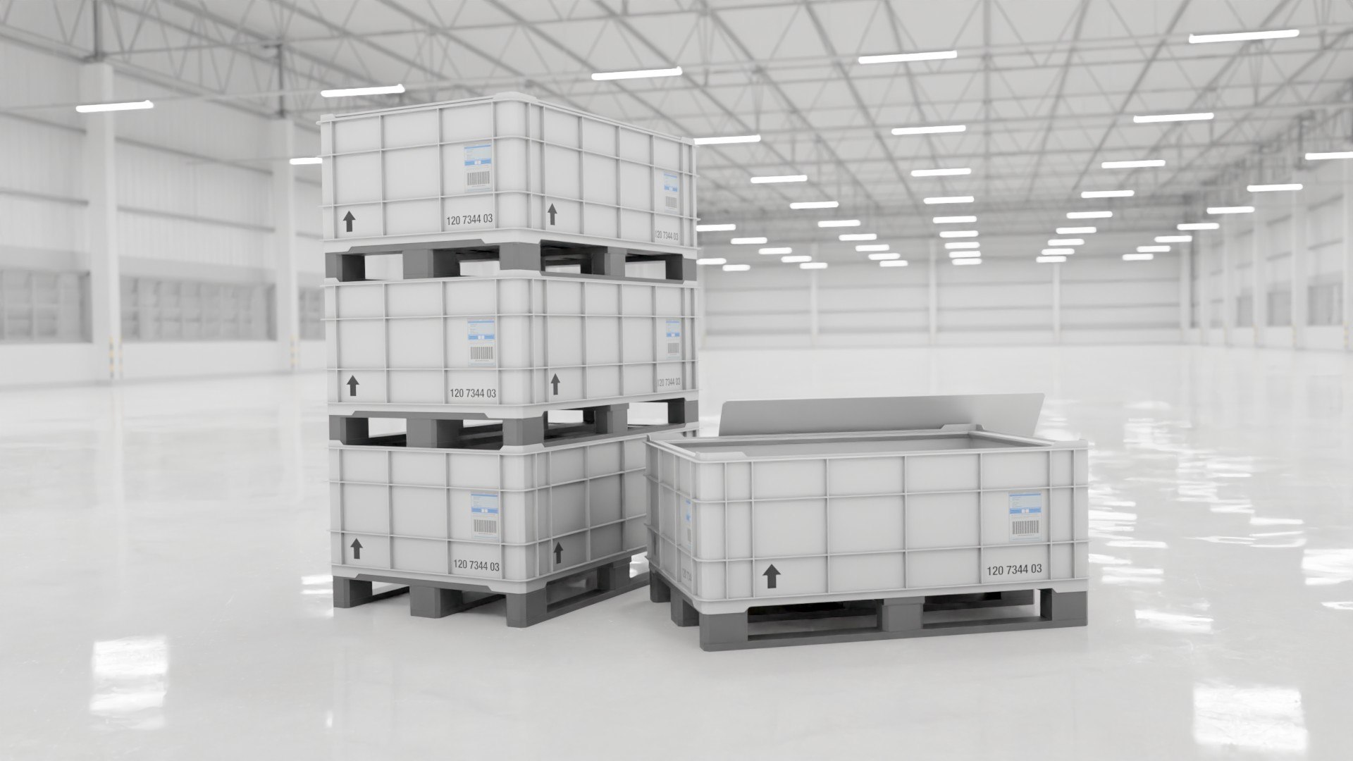 3D Industrial Plastic Container Or Box S Model - TurboSquid 2056357