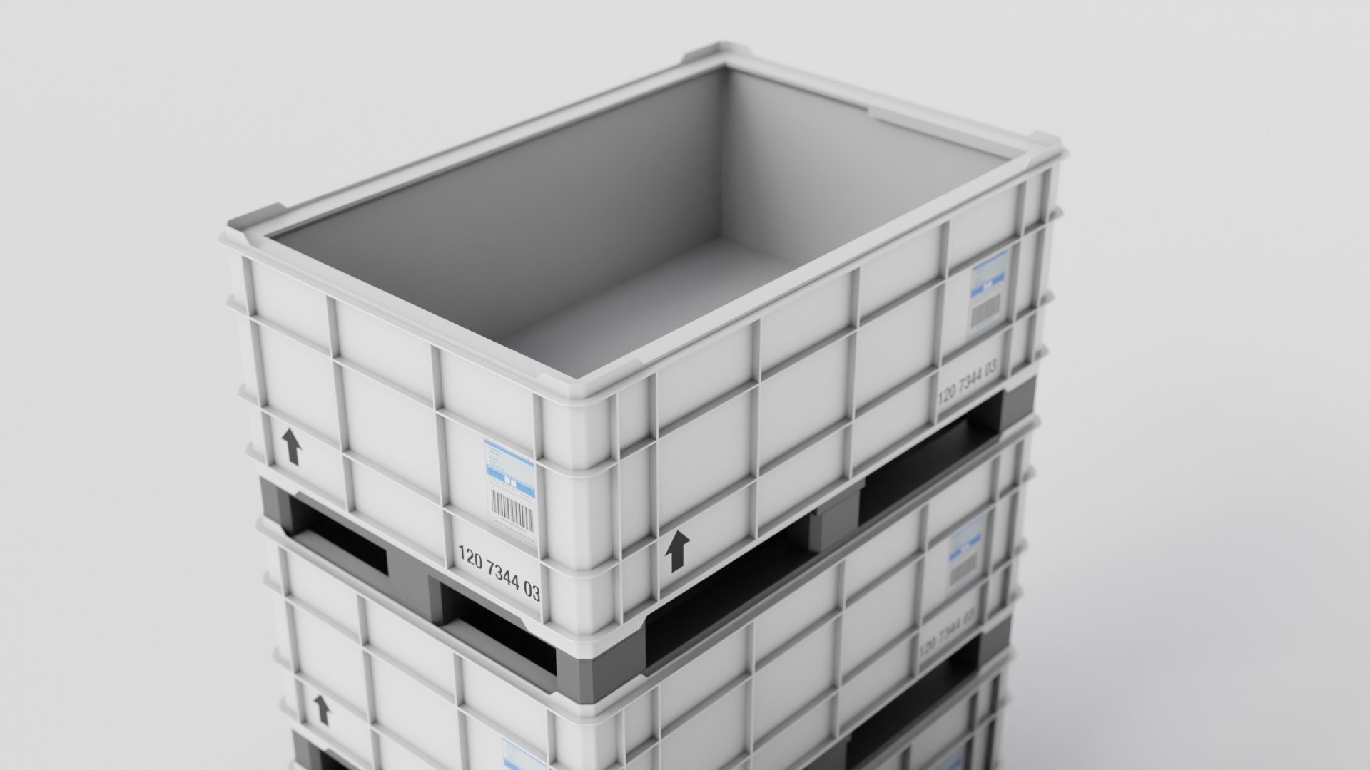 3D Industrial Plastic Container Or Box S Model - TurboSquid 2056357