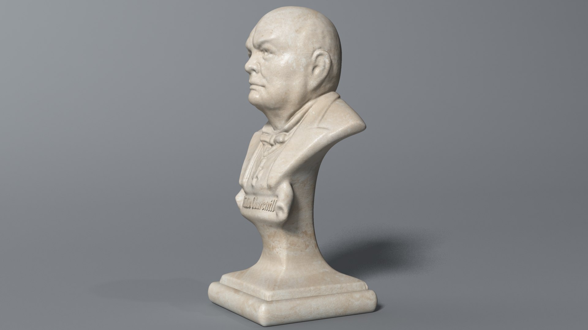 3D Witson Churchill Bust - TurboSquid 1720838