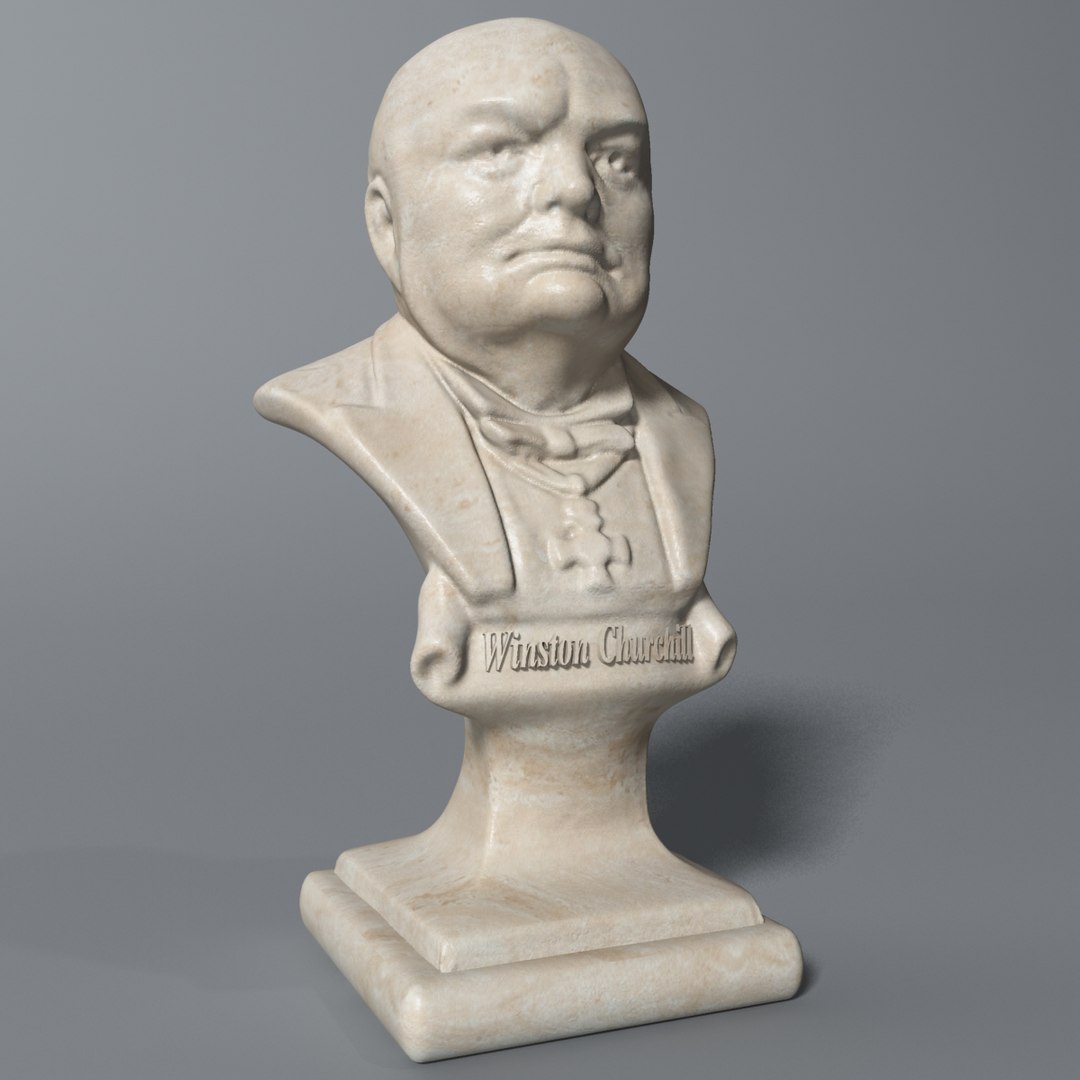 3D Witson Churchill Bust - TurboSquid 1720838