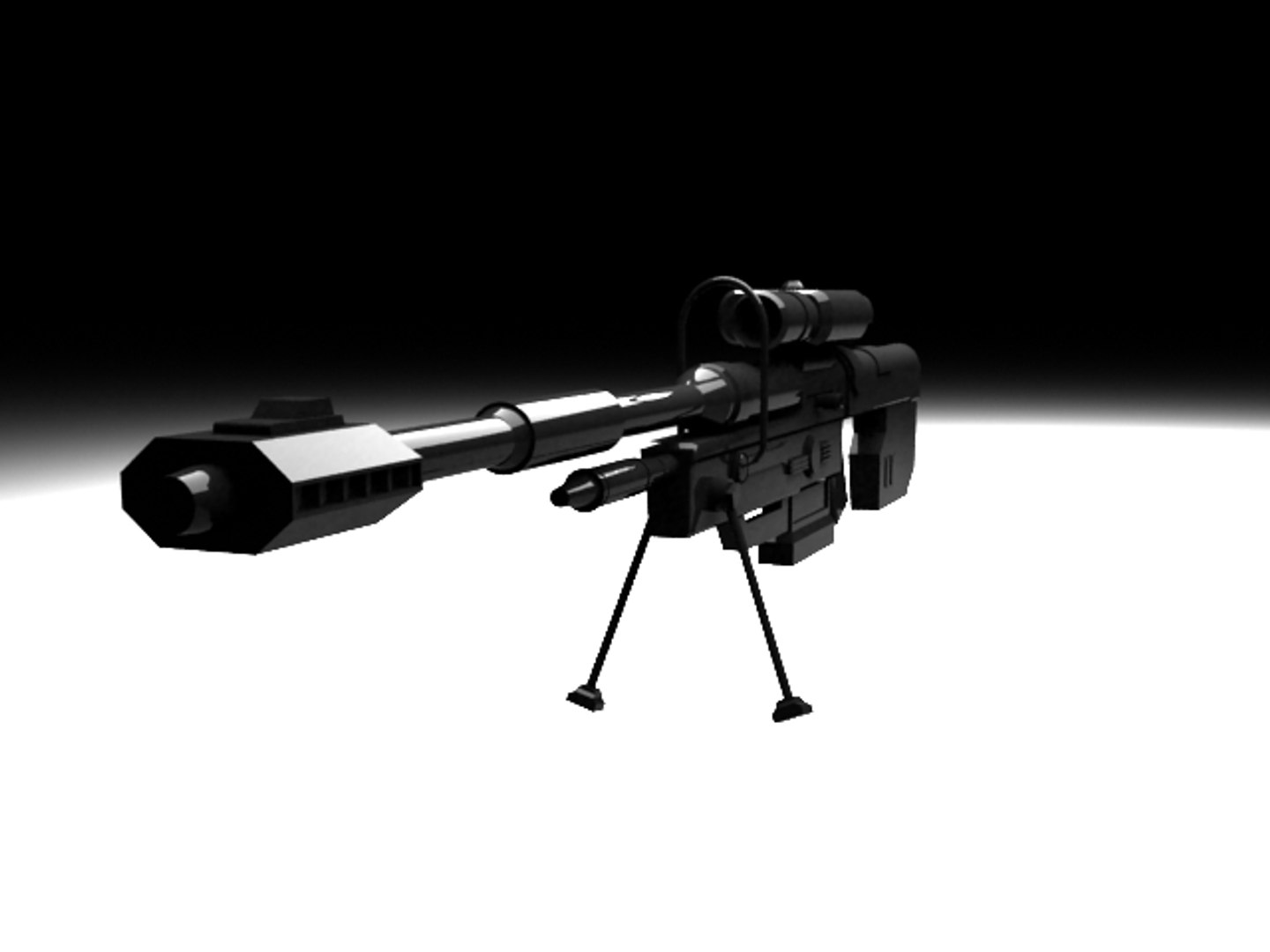 Free Modified Halo 3 Sniper Rifle 3d Model