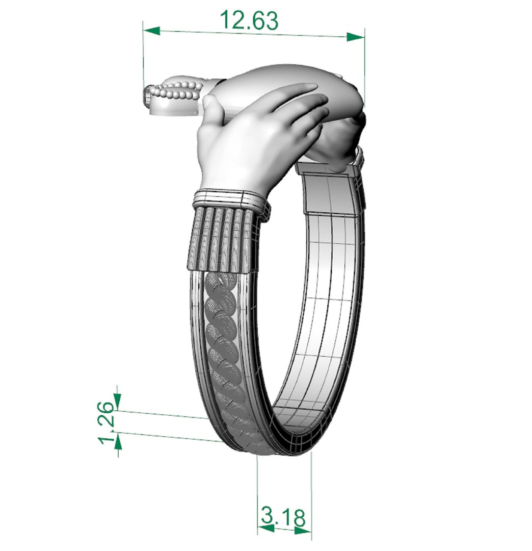 Claddagh Ring Number Four 3D Model - TurboSquid 1819060