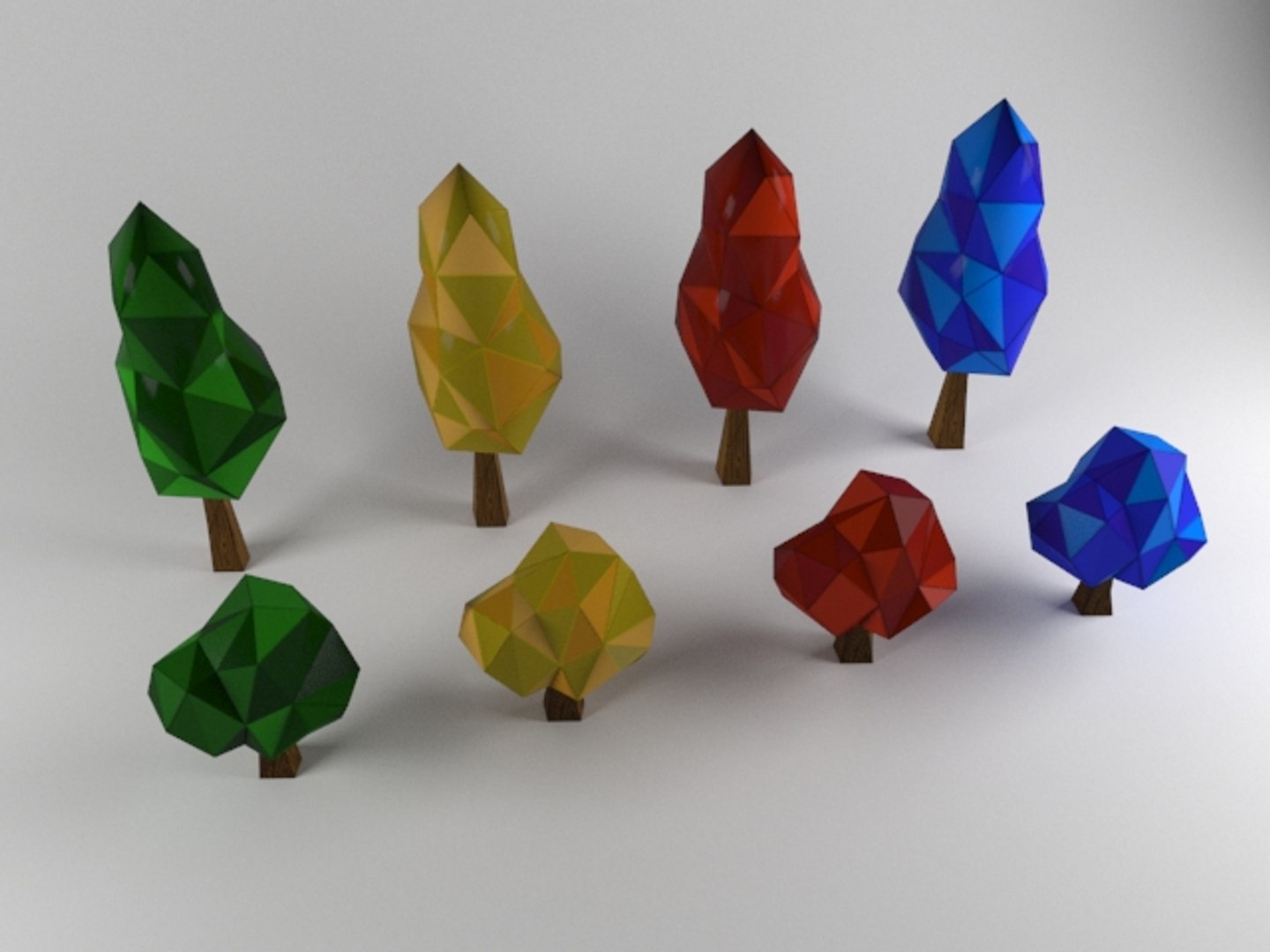 3d tree wood set