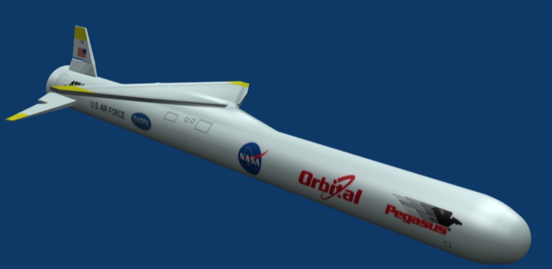 Pegasus Launch Rocket 3d Model