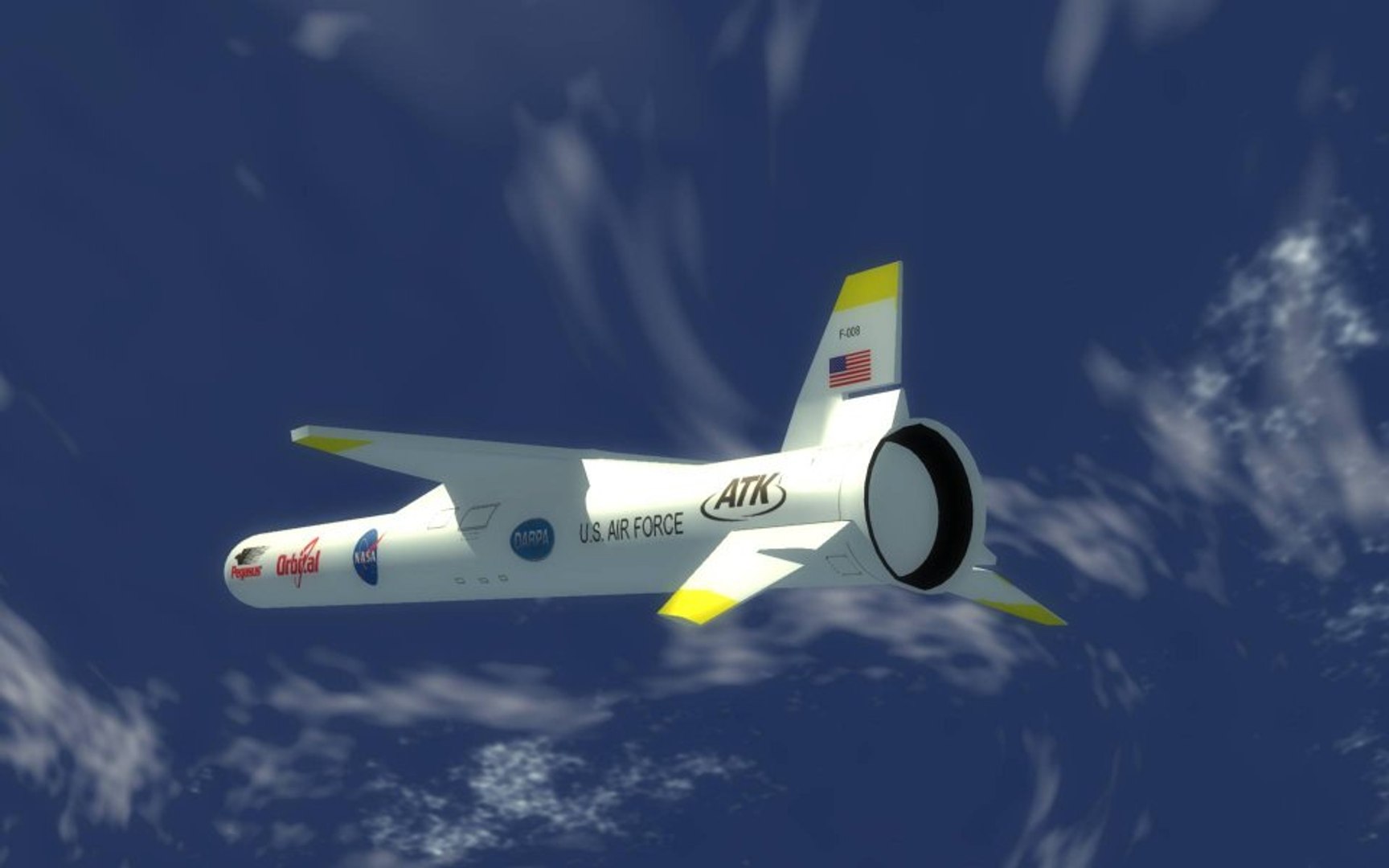 Pegasus Launch Rocket 3d Model